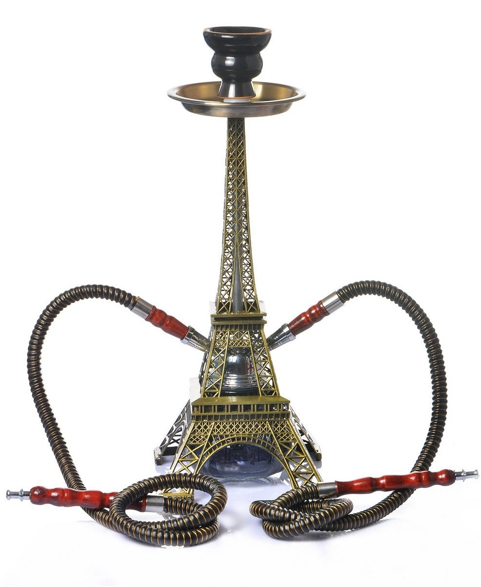 Eiffel Tower Arabian Double Pipe Hookah Set – CanUgrower
