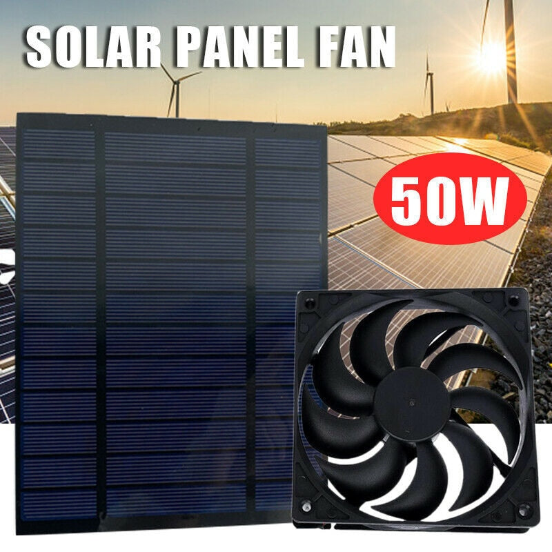 50W 12V Solar Greenhouse Exhaust Fan/Air Extractor – CanUgrower